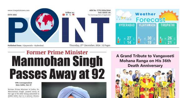 True Point News- 27 Dec 2024 - Page 1 - True Point News